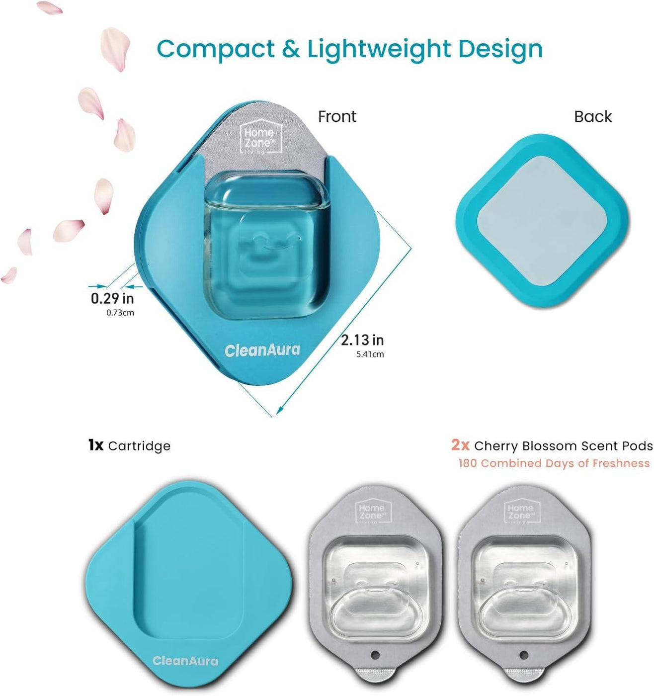 CleanAura Air Freshener Scent Pod Home Kit - Cherry Blossom Scent ...