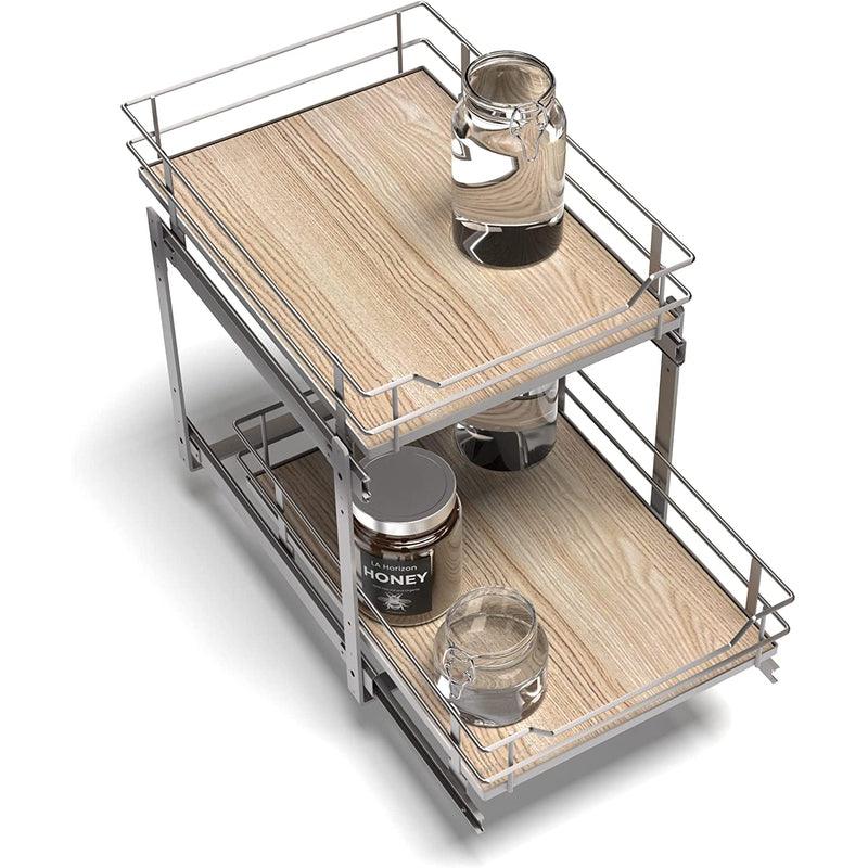 Virtuoso - 15" W - Two Tier Pull-Out Cabinet Organizer — Home Zone Living