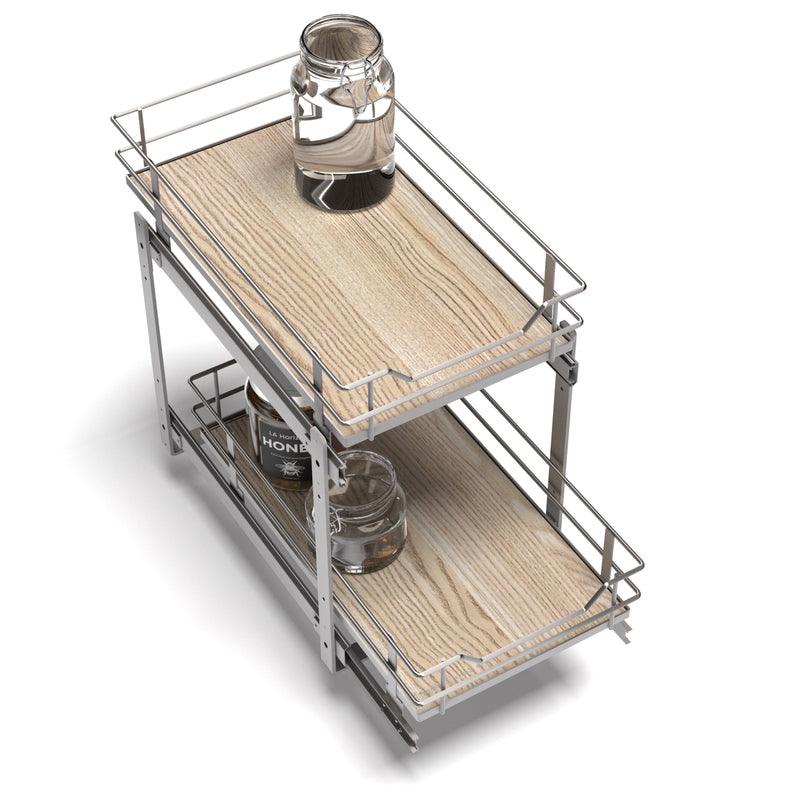 Virtuoso - 12" W - Two Tier Pull-Out Cabinet Organizer — Home Zone Living